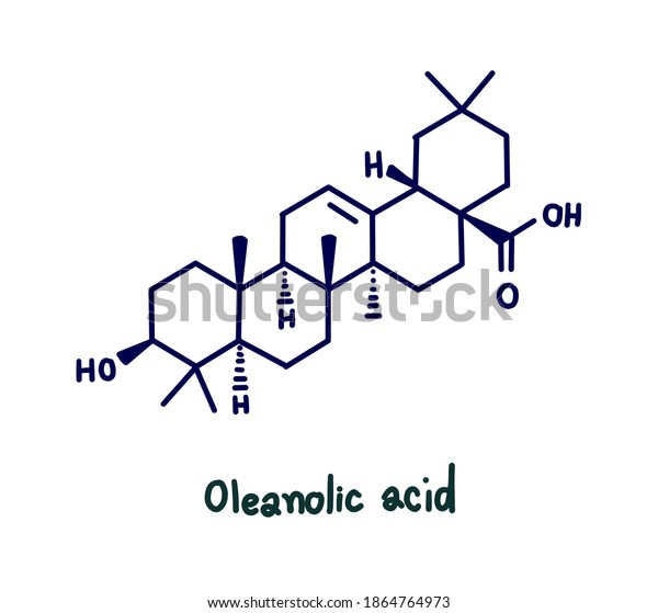 Oleanolic Acid Oleanic Acid Naturally Occurring Stock Illustration ...