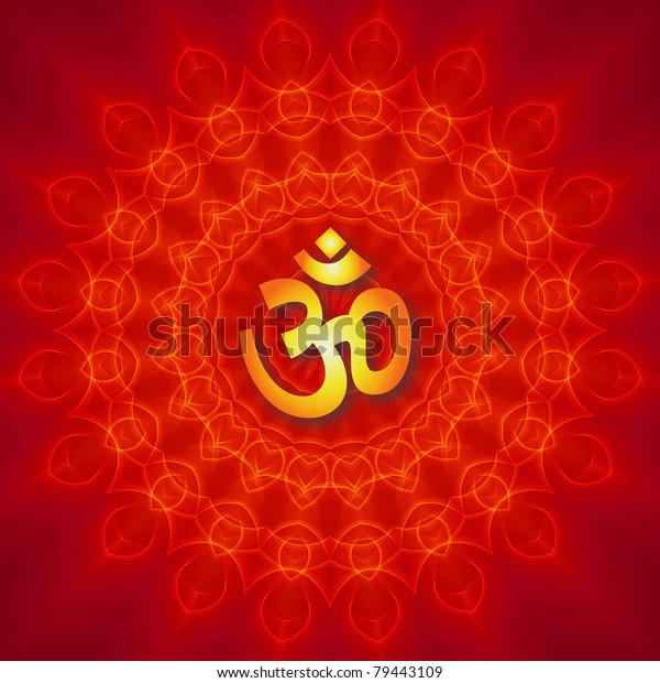 Om Mandala Design Stock Illustration 79443109
