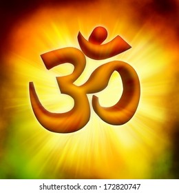 Om Religious Symbols Meditating Peace Healing 스톡 일러스트 642396283 ...