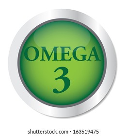 Omega 3 Button Presented By Green Stock Illustration 163519475 ...