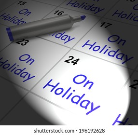 On Holiday Calendar Displaying Annual Leave Stock Illustration ... On Holiday Calendar Displaying Annual Leave Stock Illustration ...