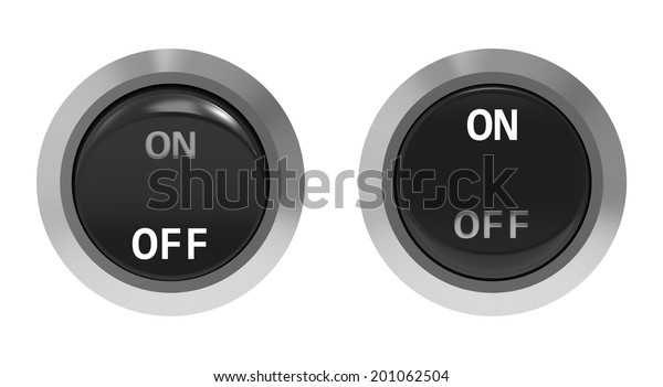 On Off Position Button Switches Front Stock Illustration 201062504