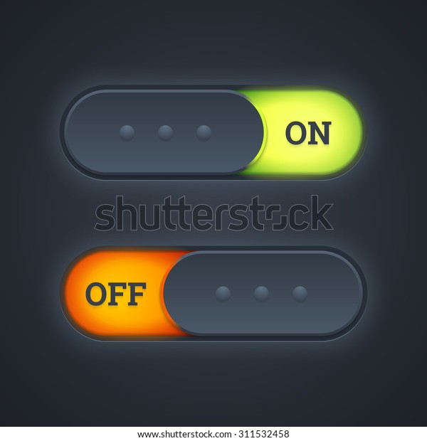 On Off Switch Toggle Buttons Green Stock Illustration 311532458 ...