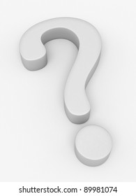 On White Background Question Mark Render Stock Illustration 89981074 ...