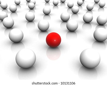 One Ball Different Red Stock Illustration 10131106 | Shutterstock