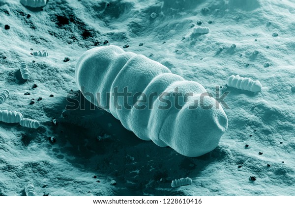 One Big Gray Microbe Over Gray Stock Illustration 1228610416 | Shutterstock