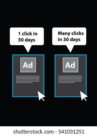 One Click Multiple Clicks Stock Illustration 541031251 | Shutterstock