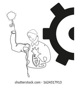 One Continuous Line Drawing Ability Concept Stock Illustration ...
