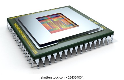One Cpu On White Background Cpu Stock Illustration 264334034 | Shutterstock