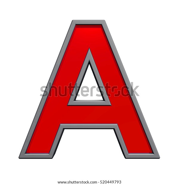 One Letter Red Gray Frame Alphabet Stock Illustration 520449793 ...