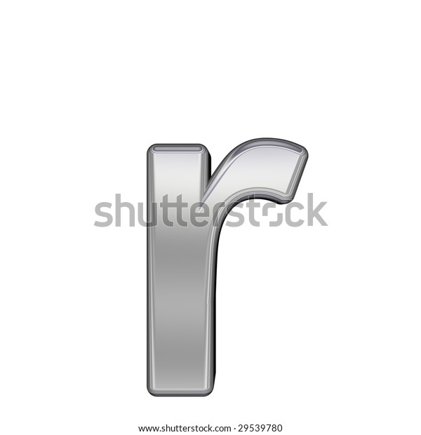 One Lower Case Letter Chrome Alphabet 库存插图 29539780 | Shutterstock