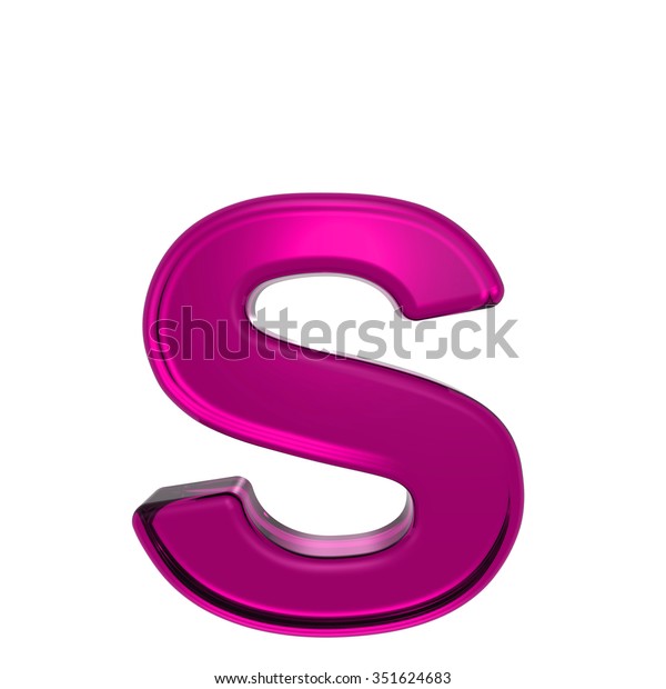 One Lower Case Letter Pink Alphabet Stock Illustration 351624683