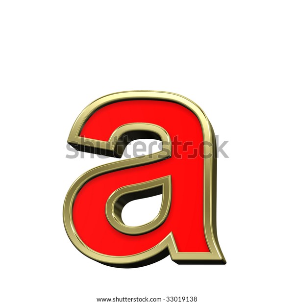 One Lower Case Letter Red Gold Stock Illustration 33019138 | Shutterstock