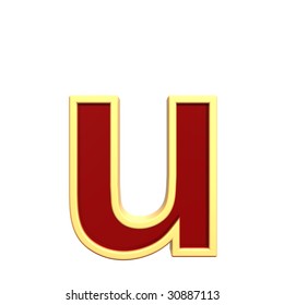 One Lower Case Letter Ruby Gold Stock Illustration 30887113 | Shutterstock