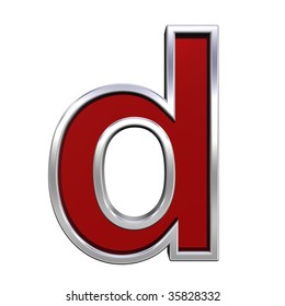 One Lower Case Letter Ruby Chrome Stock Illustration 35828332 ...