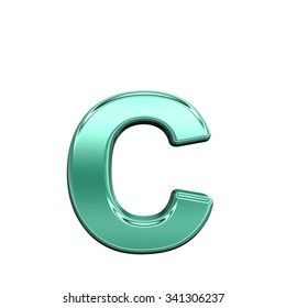 One Lower Case Letter Shiny Turquoise: ภาพประกอบสต็อก 341306237 ...