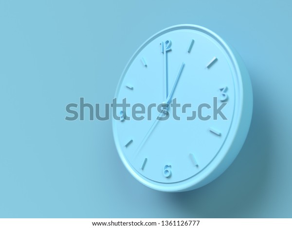 One Oclock 3d Rendering Blue Concept Stock Illustration 1361126777 ...