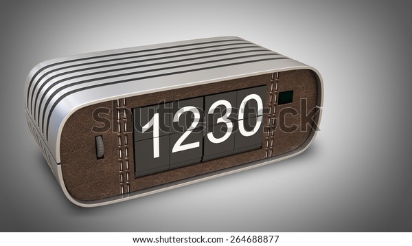 One Retro Digital Clock High Resolution: ภาพประกอบสต็อก 264688877 ...