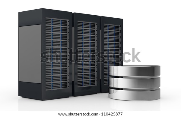 One Row Three Server Racks Database 스톡 일러스트 110425877 | Shutterstock