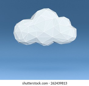 One Stylized Cloud Made Technique Low Stock Illustration 262439813 ...