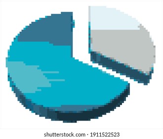 One Third Two Third Pie Chart: ilustrações stock 1911522523 | Shutterstock