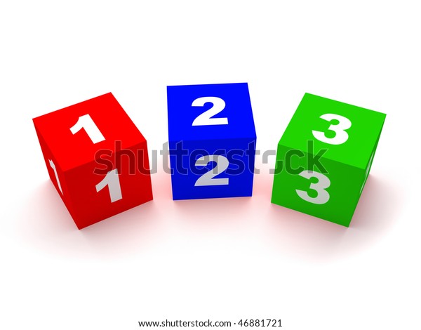 One Two Three Blocks Isolated On Stock Illustration 46881721 | Shutterstock