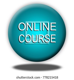 Online Course Button Isolated 3d Illustration Stock Illustration ...