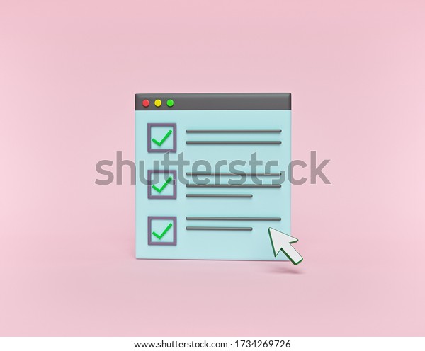 Online Form Survey Window Interface Cursor Stock Illustration 1734269726