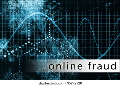 Online Fraud Blue Data Background Art Stock Illustration 35972728 ...