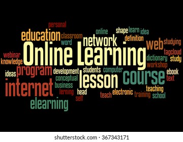 Online Learning Word Cloud Concept On 스톡 일러스트 367343171 | Shutterstock