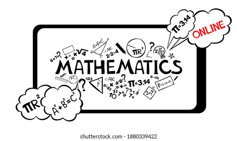Online Math Course Learning Mathematics Internet Stock Illustration ...