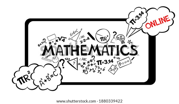 Online Math Course Learning Mathematics Internet Stock Illustration ...