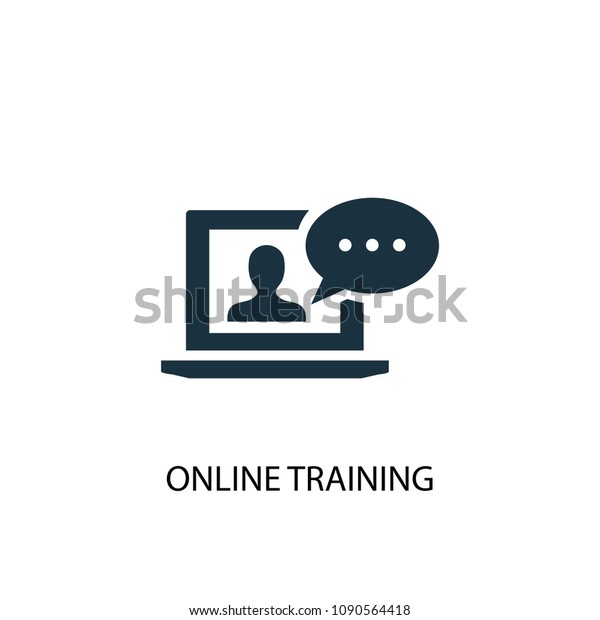 Online Training Icon Simple Element Illustration Stock Illustration ...