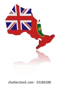 Ontario Map Flag 3d Render Reflection Stock Illustration 53186188 ...