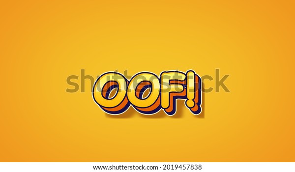 Oof Comic Speech 3d Text Style Stock Illustration 2019457838 | Shutterstock