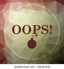 Oops Icon Oops Website Button On Stock Illustration 526167532 ...