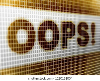 Oops Screen 3d Illustration Stock Illustration 1220181034 | Shutterstock