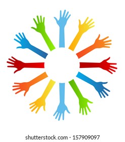 Open Arms Hands Stock Vector (Royalty Free) 157382639