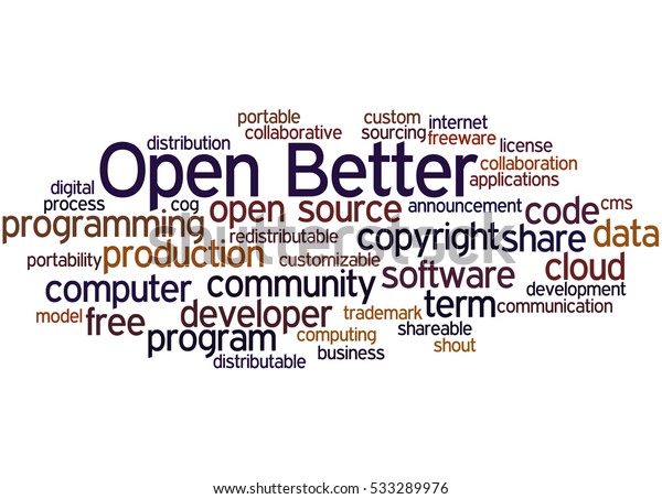 Open Better Word Cloud Concept On Stock Illustration 533289976 ...
