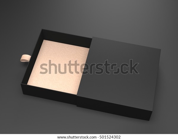 Open Black Box 3d Rendering Stock Illustration 501524302