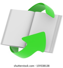 Open Book Arrow Isolated Render On Stock Illustration 159338138 ...