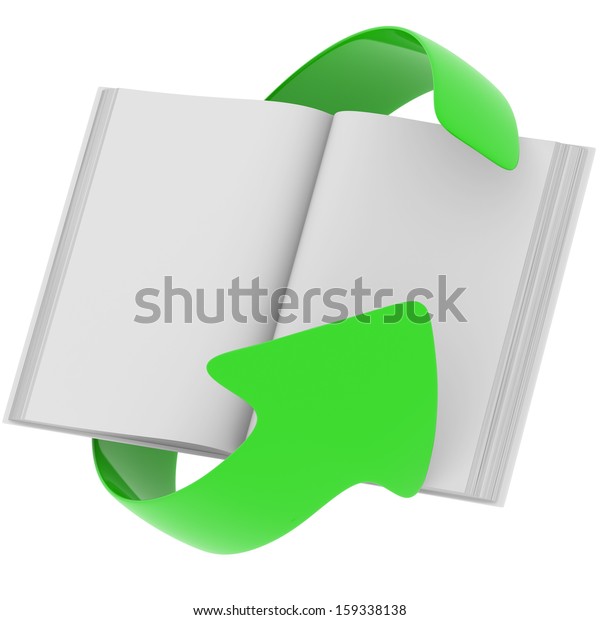 Open Book Arrow Isolated Render On Stock Illustration 159338138 ...