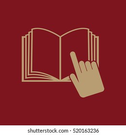 Open Book Icon Manual Tutorial Instruction Stock Illustration 520163236 ...