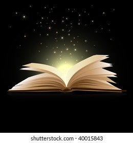 Open Book Magic Stock Illustration 40015843 | Shutterstock