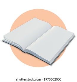 Open Book Tilted 3d Renderer Icon Stock Illustration 1975502000