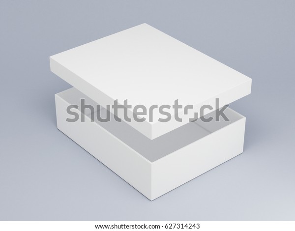 Open box mockup 3d rendering