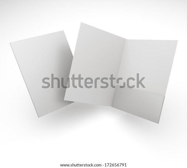 Open Closed Blank A4 Size Folder Stock Illustration 172656791