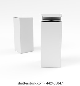 Blank Left Tilt White Open Tall 스톡 일러스트 666378649 | Shutterstock
