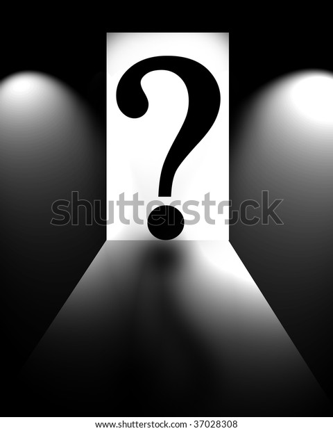 Open Door Question Mark On Dark Stock Illustration 37028308 | Shutterstock