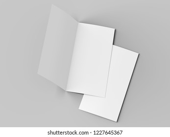 Open Fold Leaflet Dl Format Mock Stock Illustration 1227645367